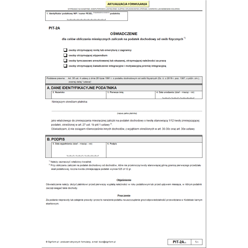 PIT-2A za 2019 r.