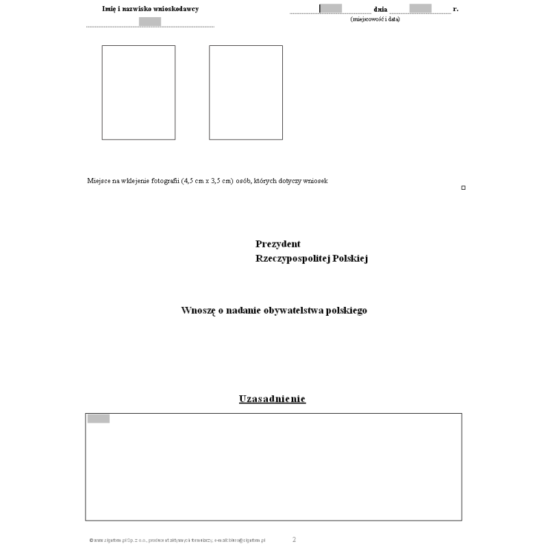 Wniosek o nadanie obywatelstwa polskiego