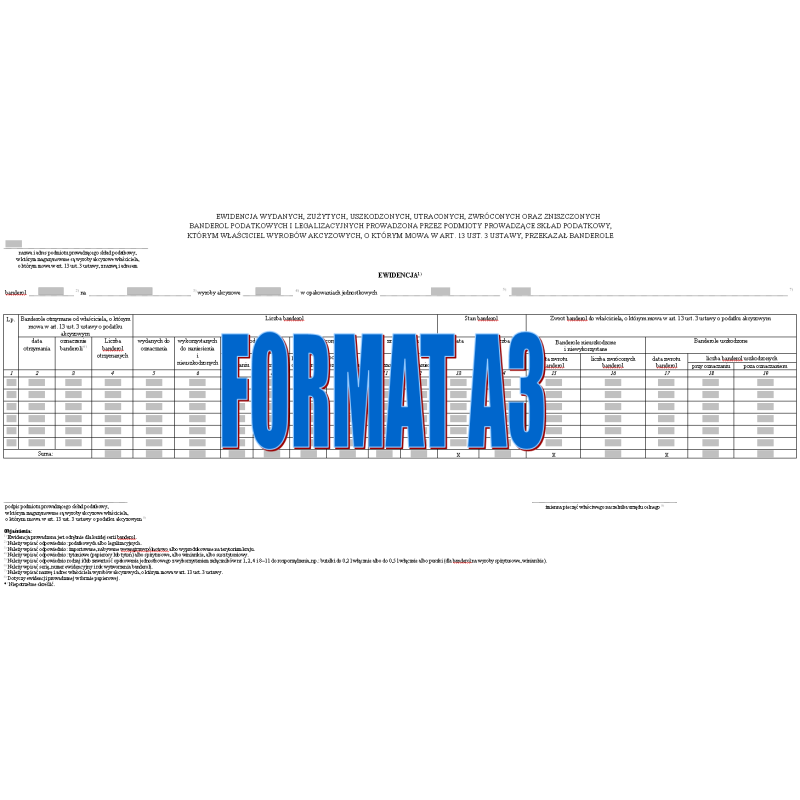 Ewidencja wydanych, zużytych, uszkodzonych, utraconych, zwróconych oraz ...